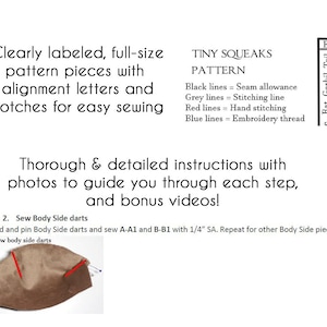 Plush Sewing Pattern PDF Hamster Mouse Rat Stuffed Animal Guinea Pig ...