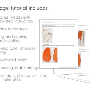 Plush Sewing Pattern PDF Furry Sitting Anthro Fox Plush - DIY Chibi ...