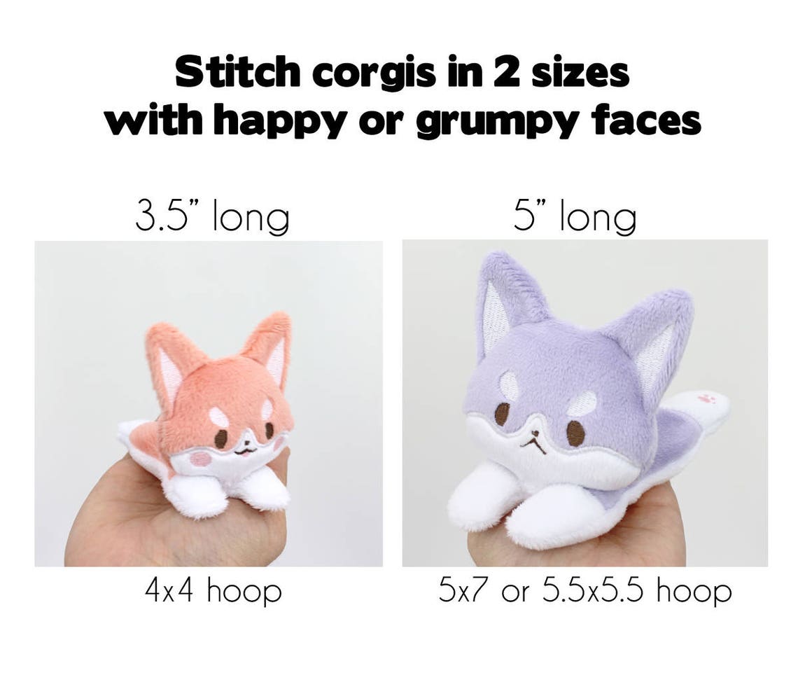 Sewing AND ITH in the Hoop Plush Pattern Corgi Dog - Etsy
