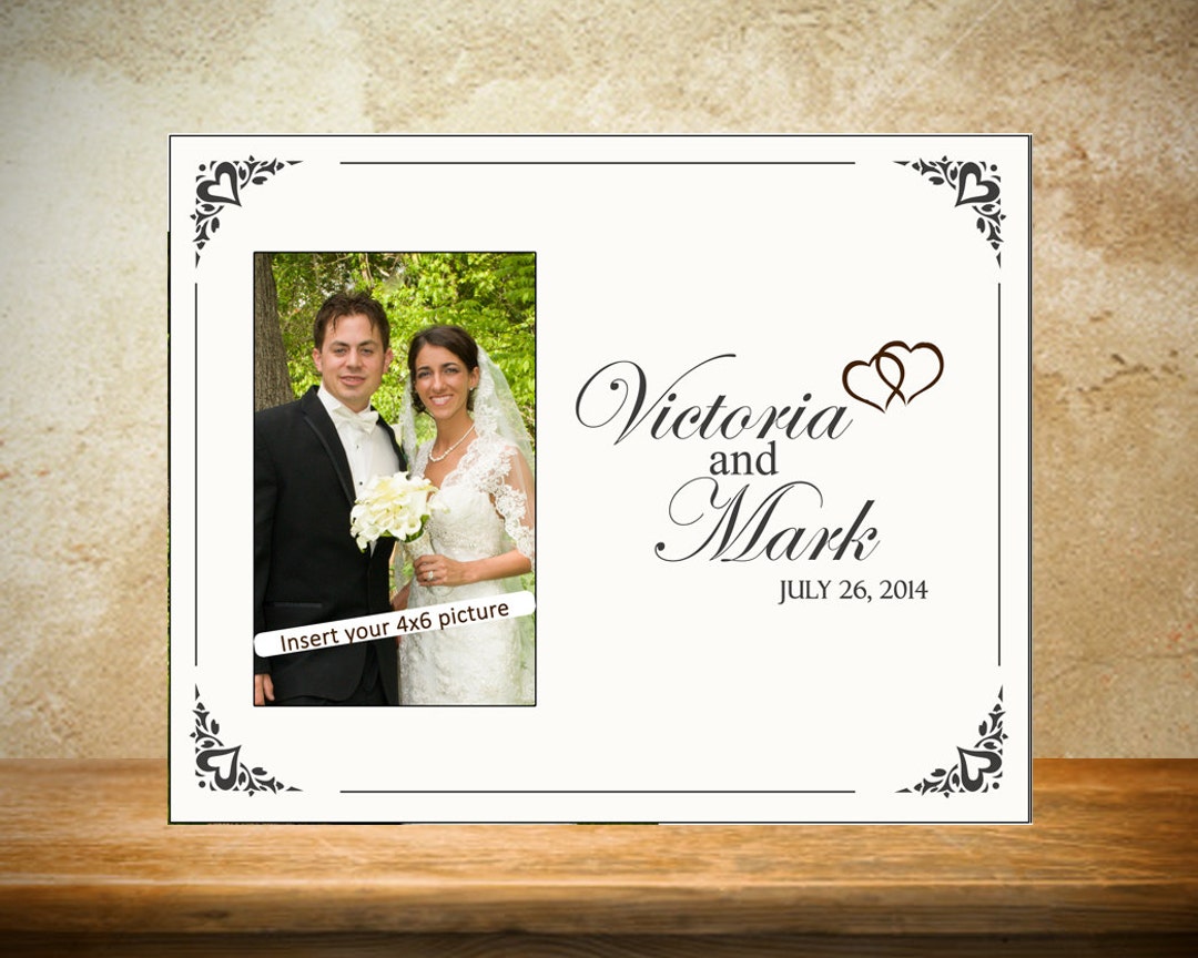 Personalized Wedding Frame - White Bride/groom Frame - Etsy