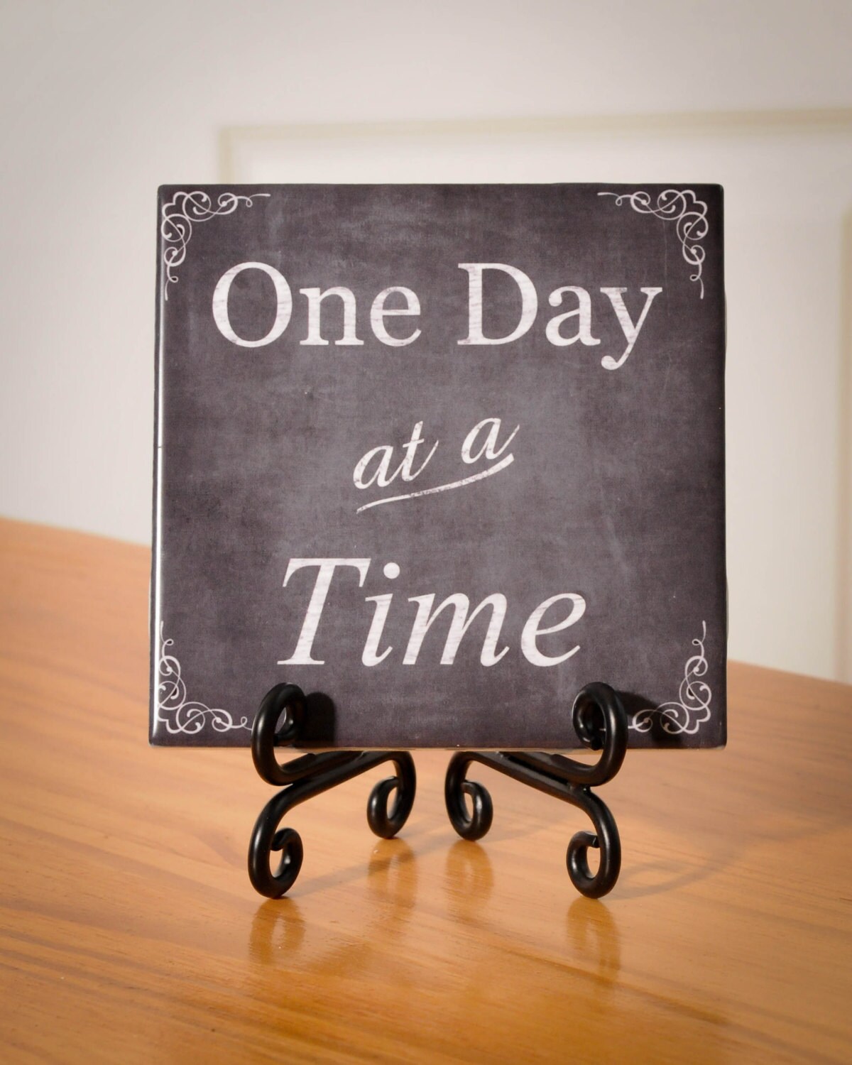One Day at a Time Tile With Stand - Etsy