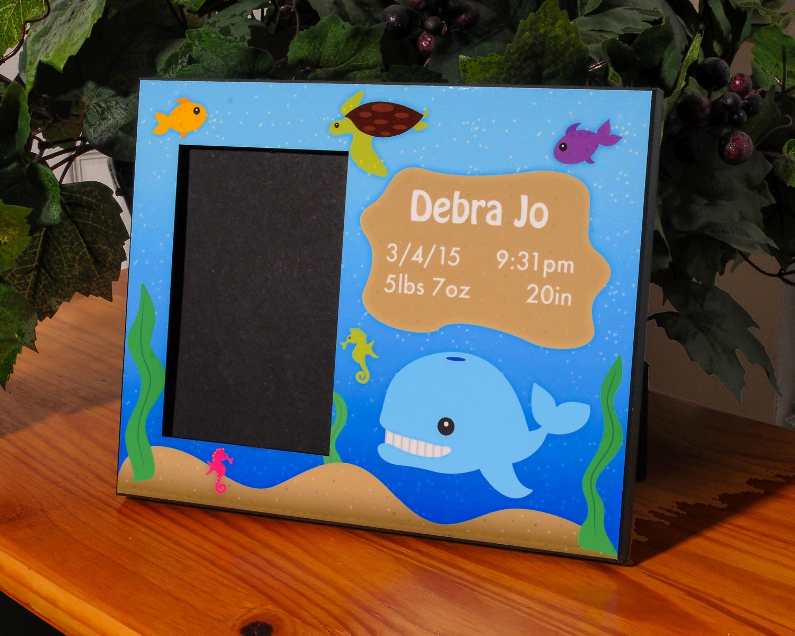 Personalized Newborn Frame Baby Frame Sea Creatures Frame | Etsy