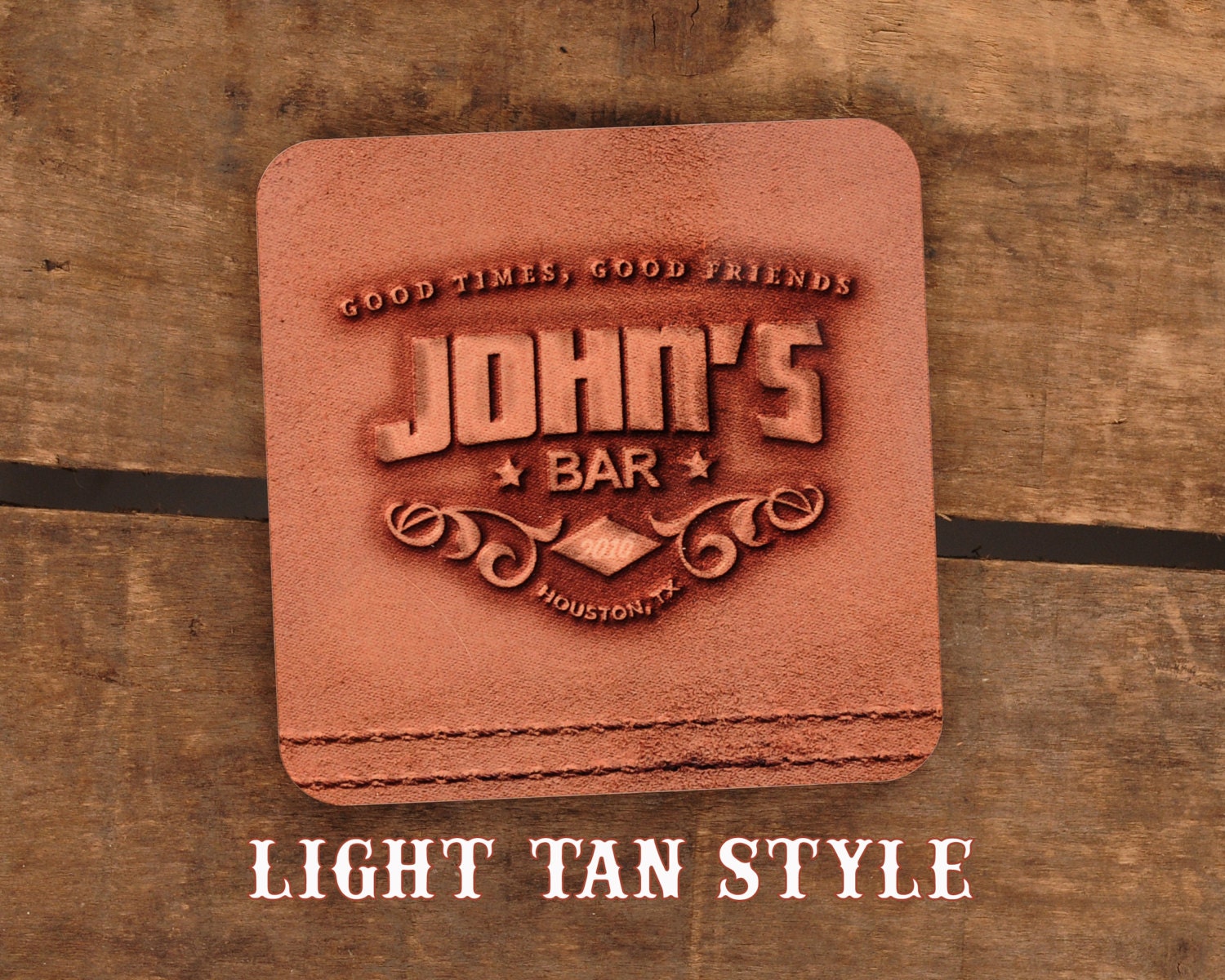 Personalized Bar Coasters Designed to LOOK Like Leather - Etsy