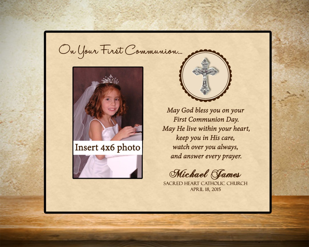 Personalized First Communion Frame - Tan Parchment Theme - Etsy