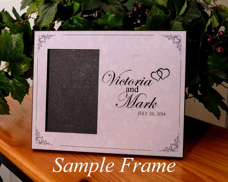 Personalized Wedding Frame - Gray Bride/groom Frame - Etsy