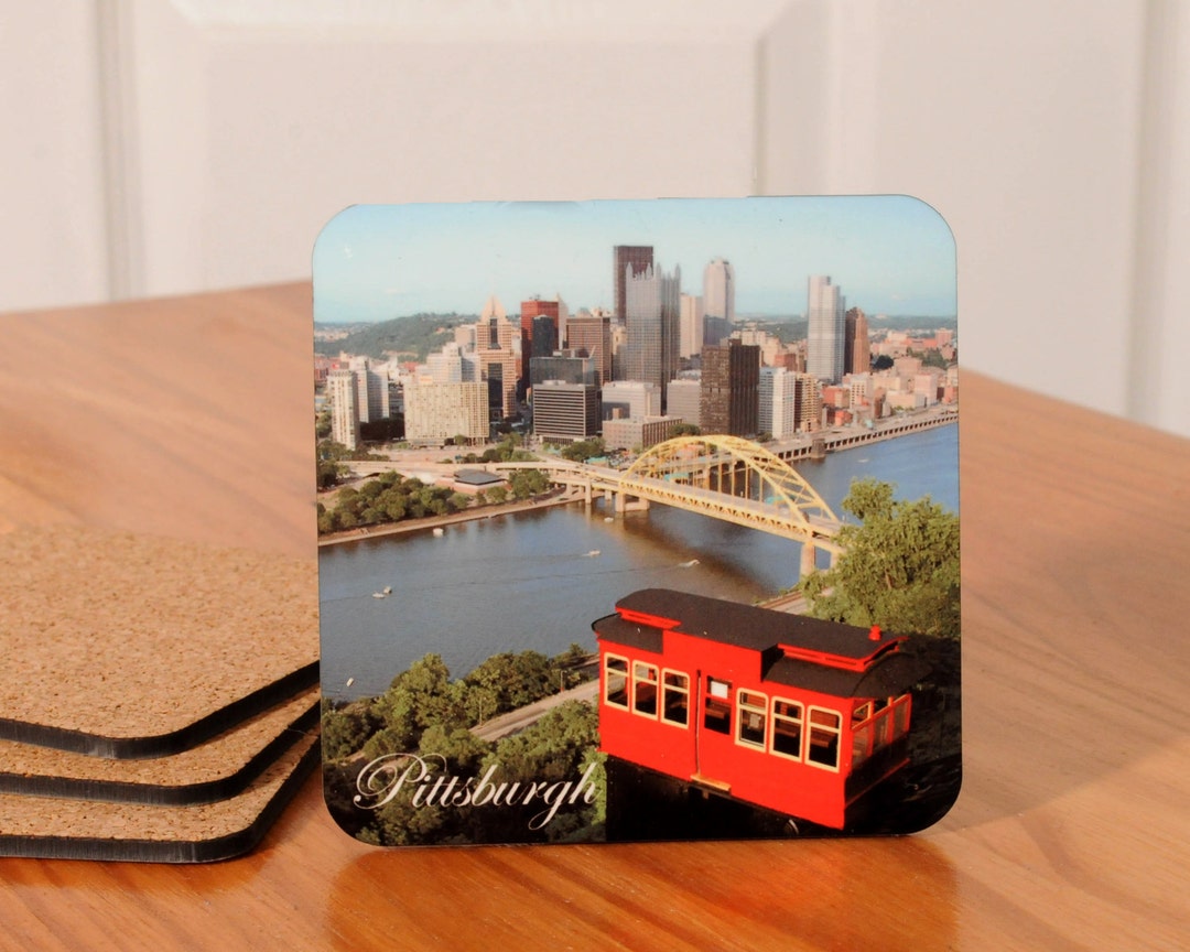 Pittsburgh Incline/skyline Coasters - Set of 4 - Etsy
