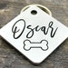 Pet Id Tag, Dog Tag, Custom Engraved Pet Tag, Square Dog Tag, Bone Dog ...
