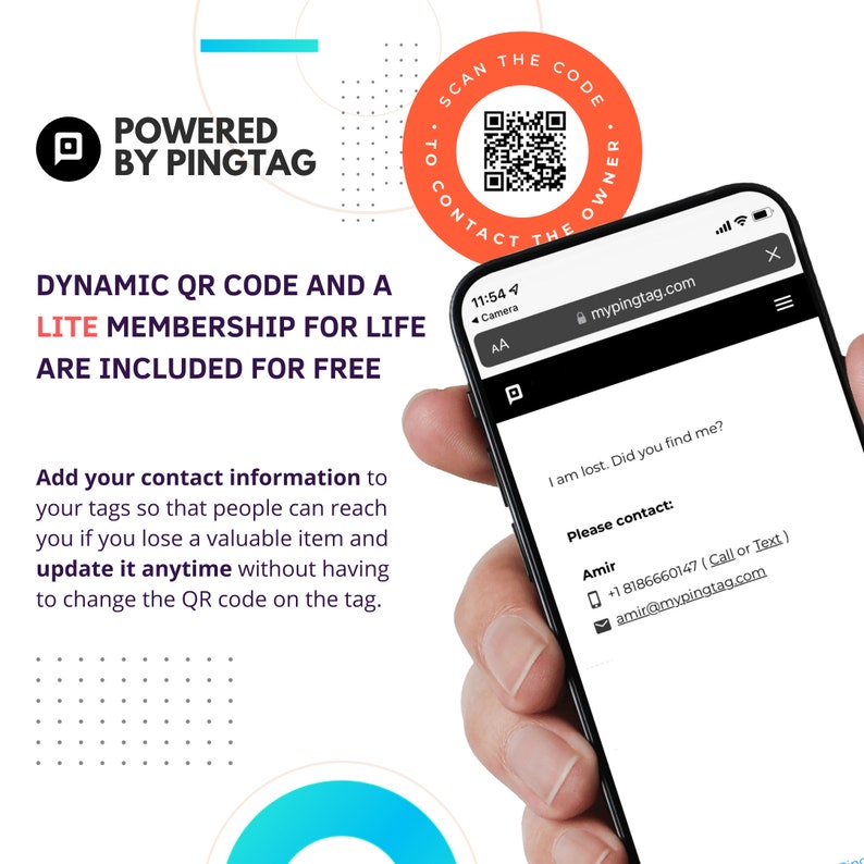 QR Code Id Dog Tag Scannable Id Tag QR CODE Pet Tag - Etsy