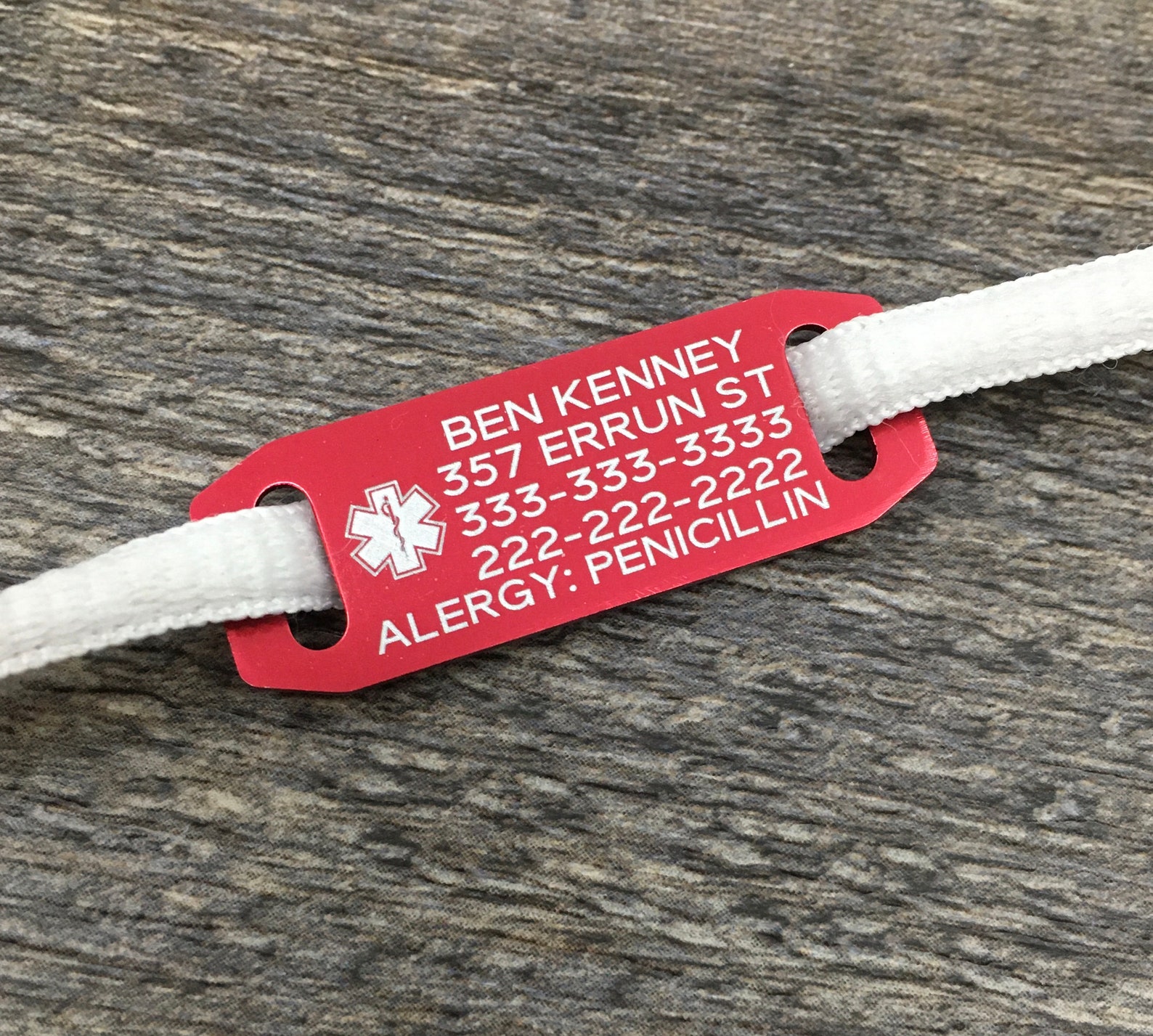 Medical Id Tag, Shoe Tags, in Case of Emergency, Special Needs Id Tags ...