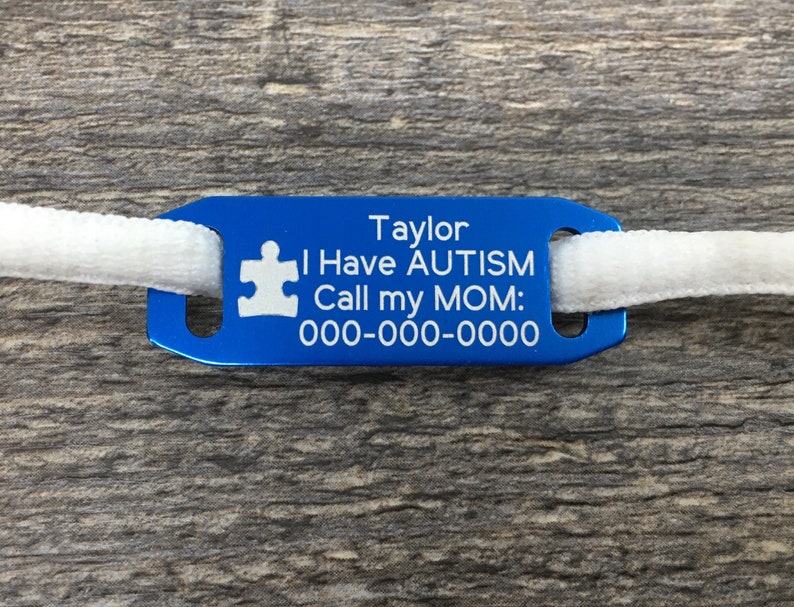 Autistic Medical Tag, Shoe Tags, in Case of Emergency, Special Needs Id ...
