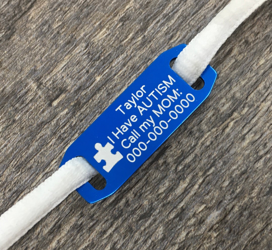 Autistic Medical Tag, Shoe Tags, in Case of Emergency, Special Needs Id ...
