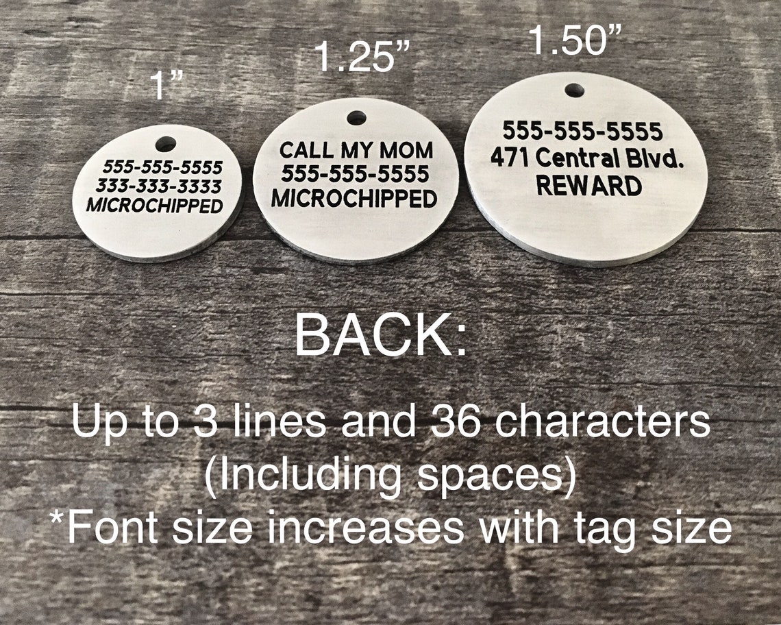 Dog Tags for Dogs, Custom Engraved Pet Tag, Simple Name Pet Tag - Etsy