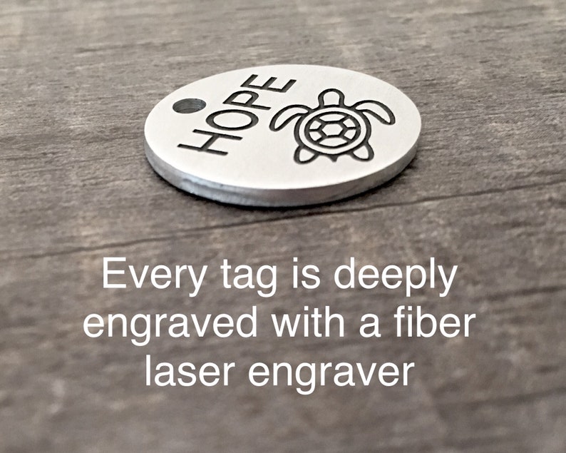 Dog Tag Personalized Engraved Pet Tag Custom Id Tag Turtle - Etsy