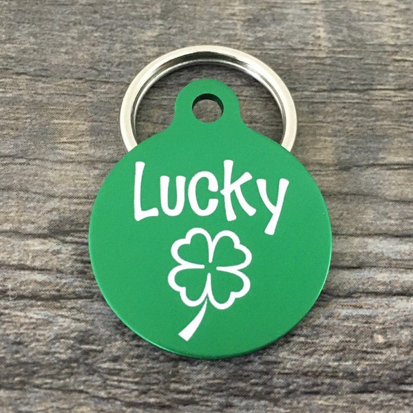 Clover Dog Tag - Etsy