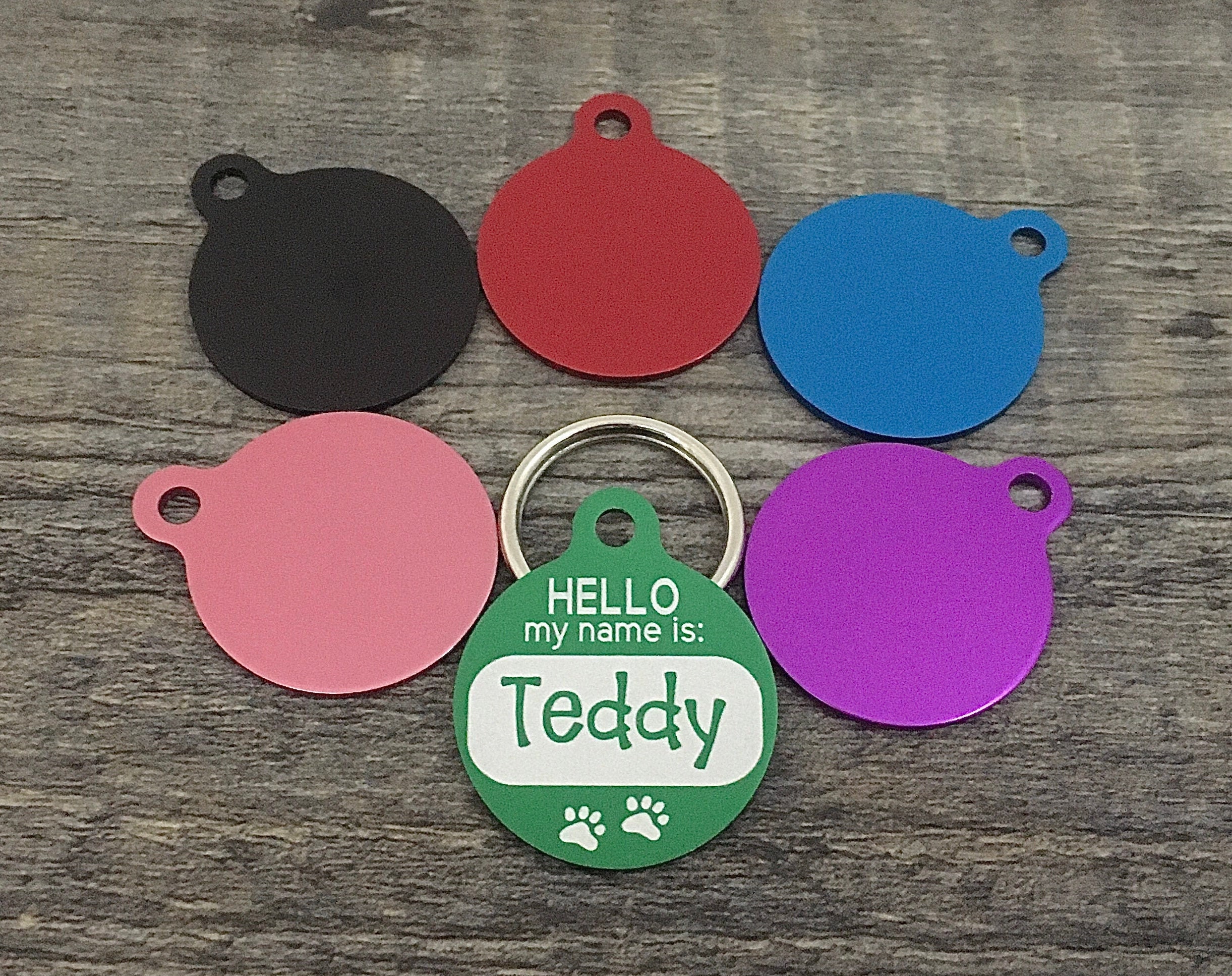 Hello my name is pet tag name pet tag engraved pet tags pet | Etsy
