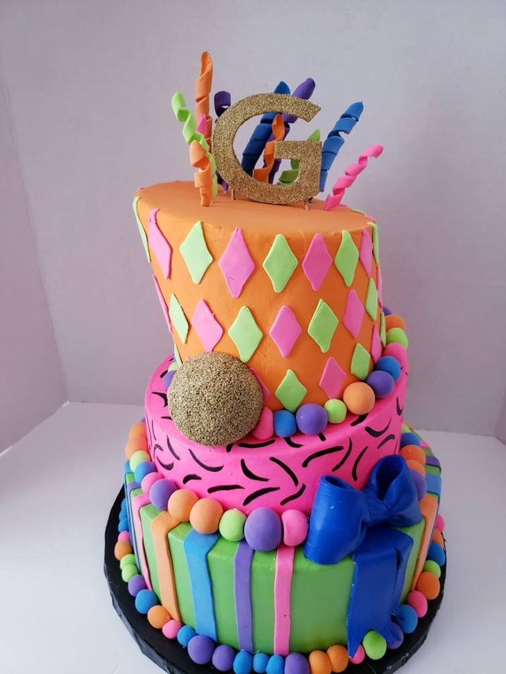 Colorful fake cakes - Topsy Turvy fake cake - Candies fake cake. by ...
