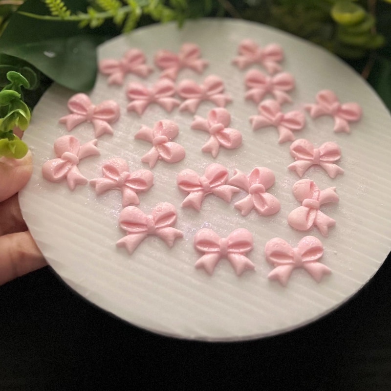 Fondant Red Bow Topper - Etsy