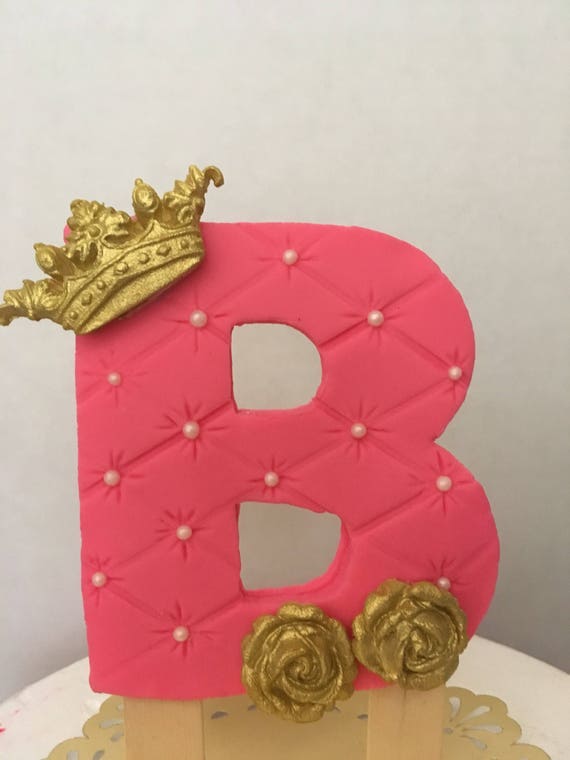 Fondant Cake Topper . Fondant Letter, Custom Letter Cake topper ...