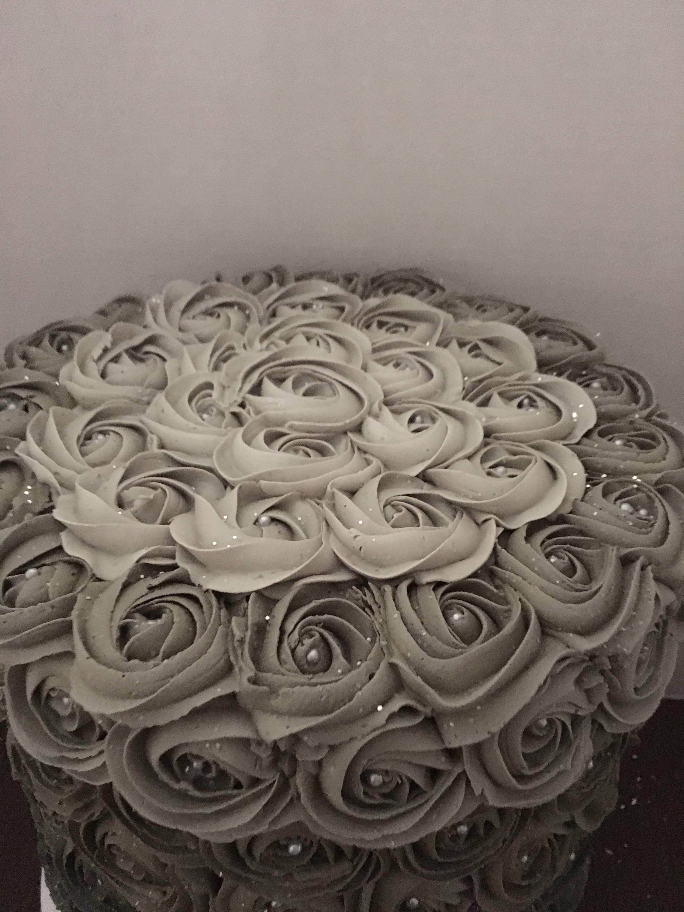 Rosette Fake Cake 10x8. Gray Fake Cakes. Pink Fake Cake. White - Etsy