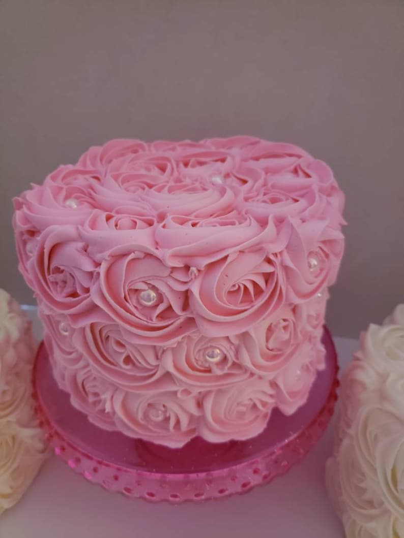 Fake Rosette Cake. Pastel Pink Color. 6x4 - Etsy UK