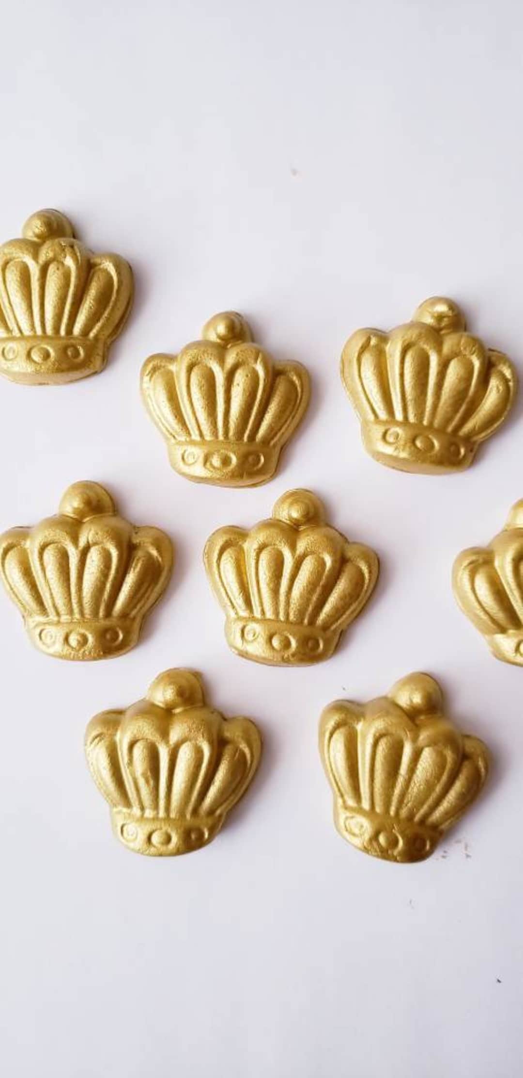 Edible Gold Fondant Crown Cupcake Toppers: Royal Party Decor. 12 - Etsy