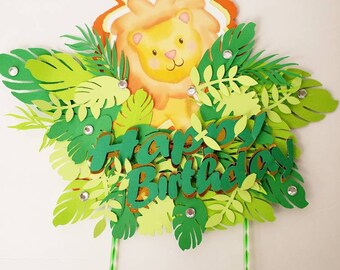 Safari cake topper | Etsy