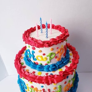 Rainbow Fake Cakes. Faux Birthday Cakes. Rainbow Party. Preschool Prom ...