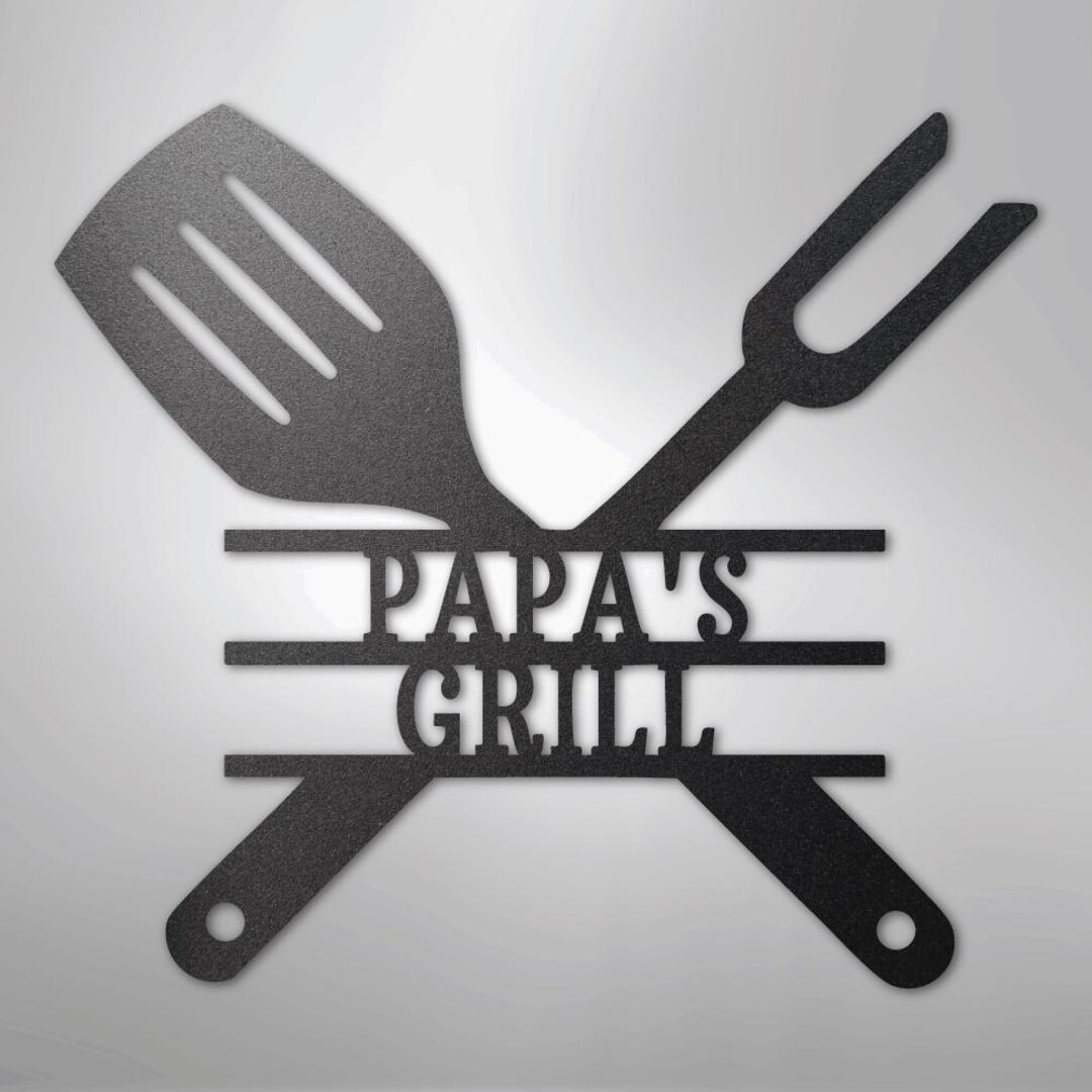 Grilling Utensils - Steel Sign - Etsy