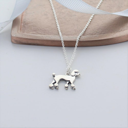 Poodle Necklace 14K Gold Plated Silver Poodle Tree of Life - Etsy
