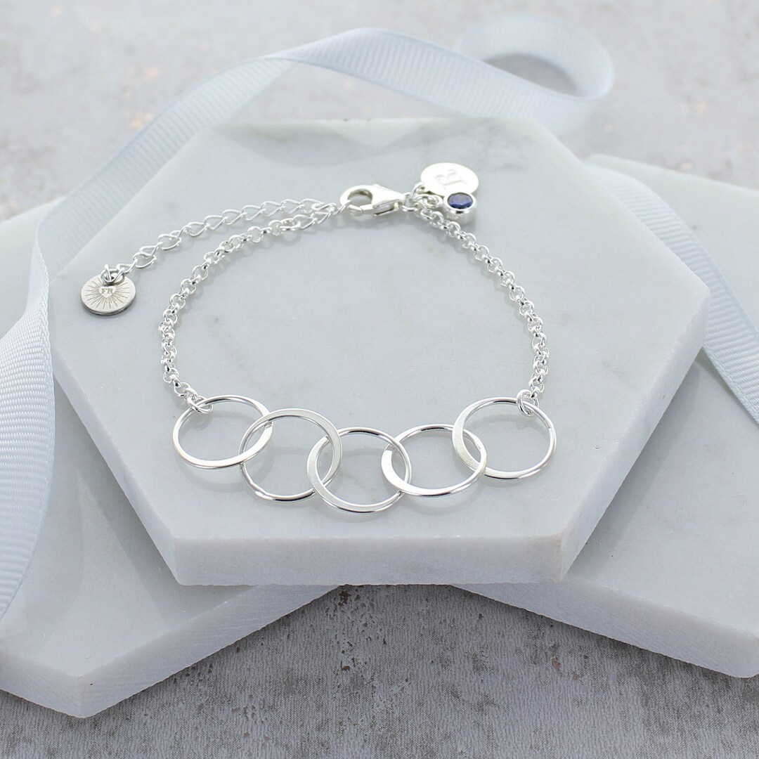 50th Birthday Personalised Infinity Link Bracelet - Etsy