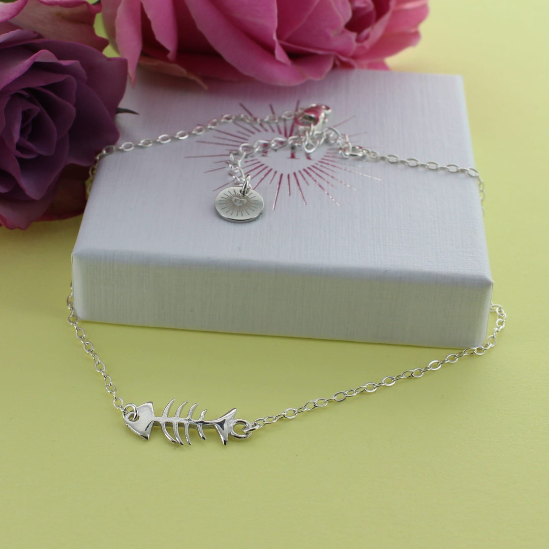Fishbone Ankle Bracelet - Etsy