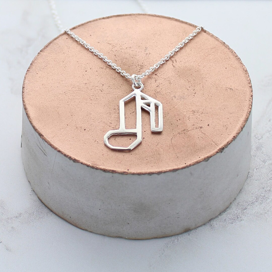 Collar de notas de música Origami - Etsy España