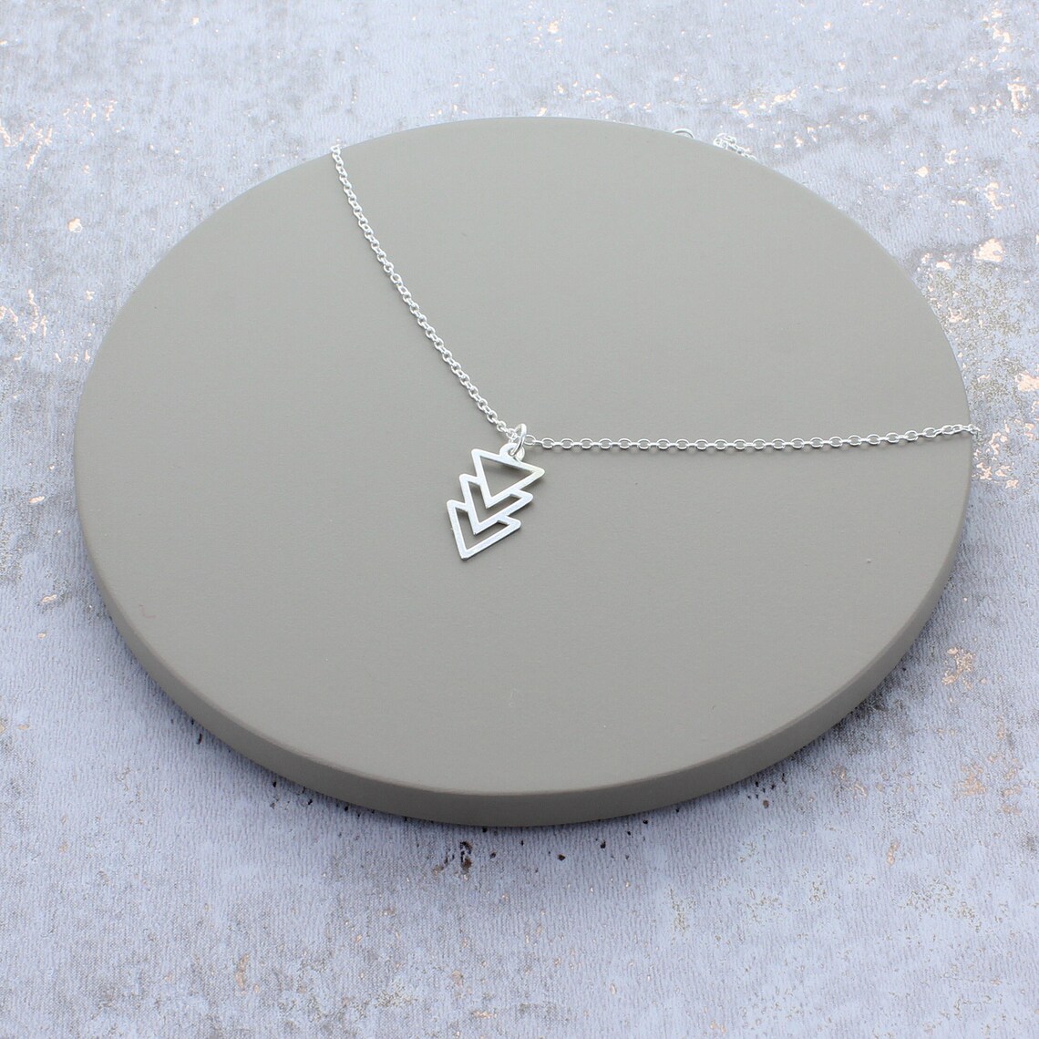 Geometric Arrow Charm Sterling Silver Necklace - Etsy