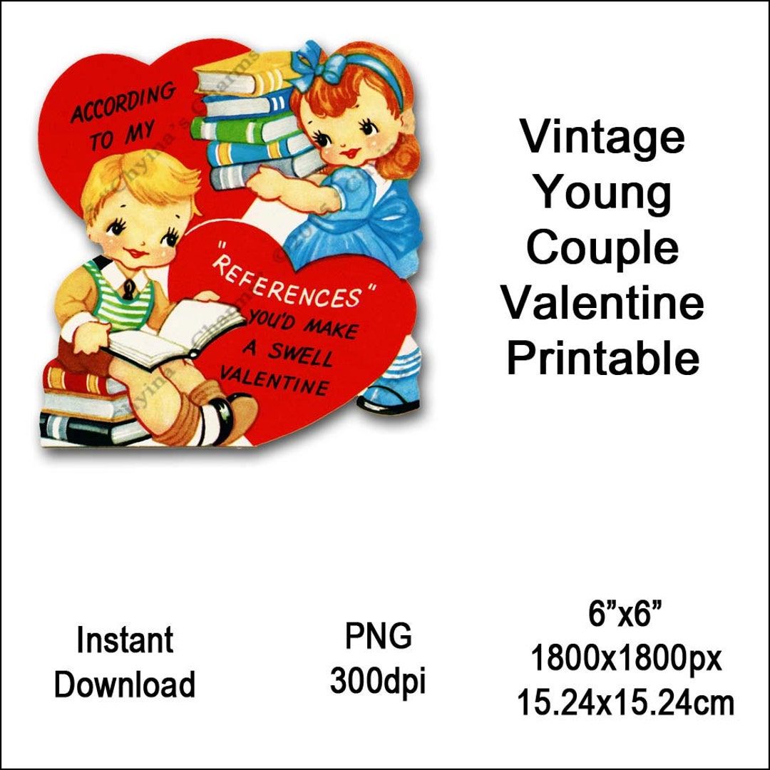 Vintage Children Valentines Card Victorian Printable Heart Child ...