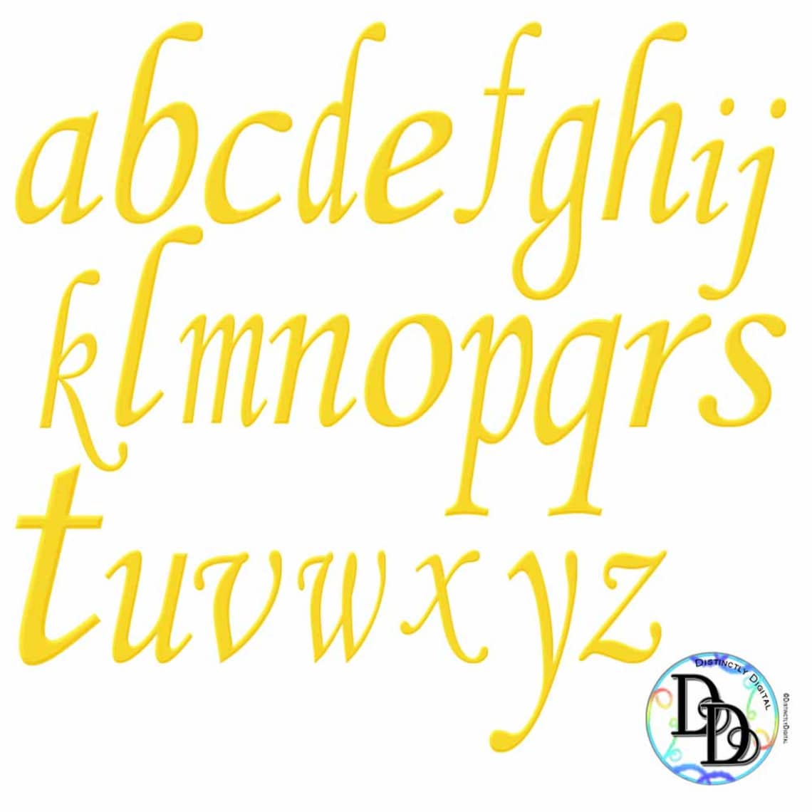 Yellow Sunflower Alphabet Digital Clip Art Printable Graphics 66 ...