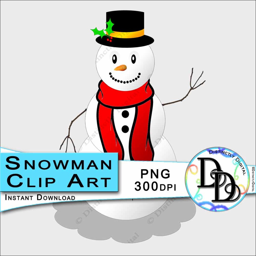 Snowman Clip Art Winter Party Decorations Christmas Scrapbooks Holiday ...