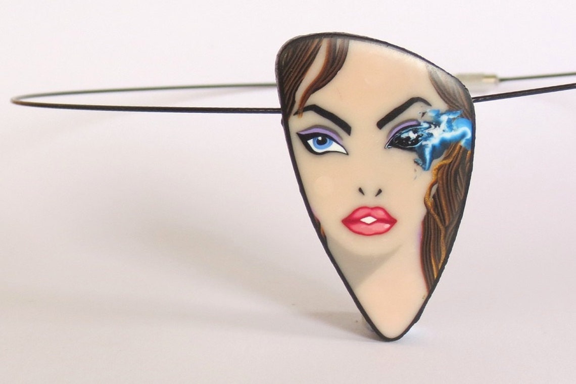 Comic Style Pendant - Etsy UK