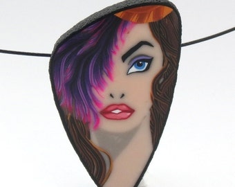 Comic Style Pendant - Etsy