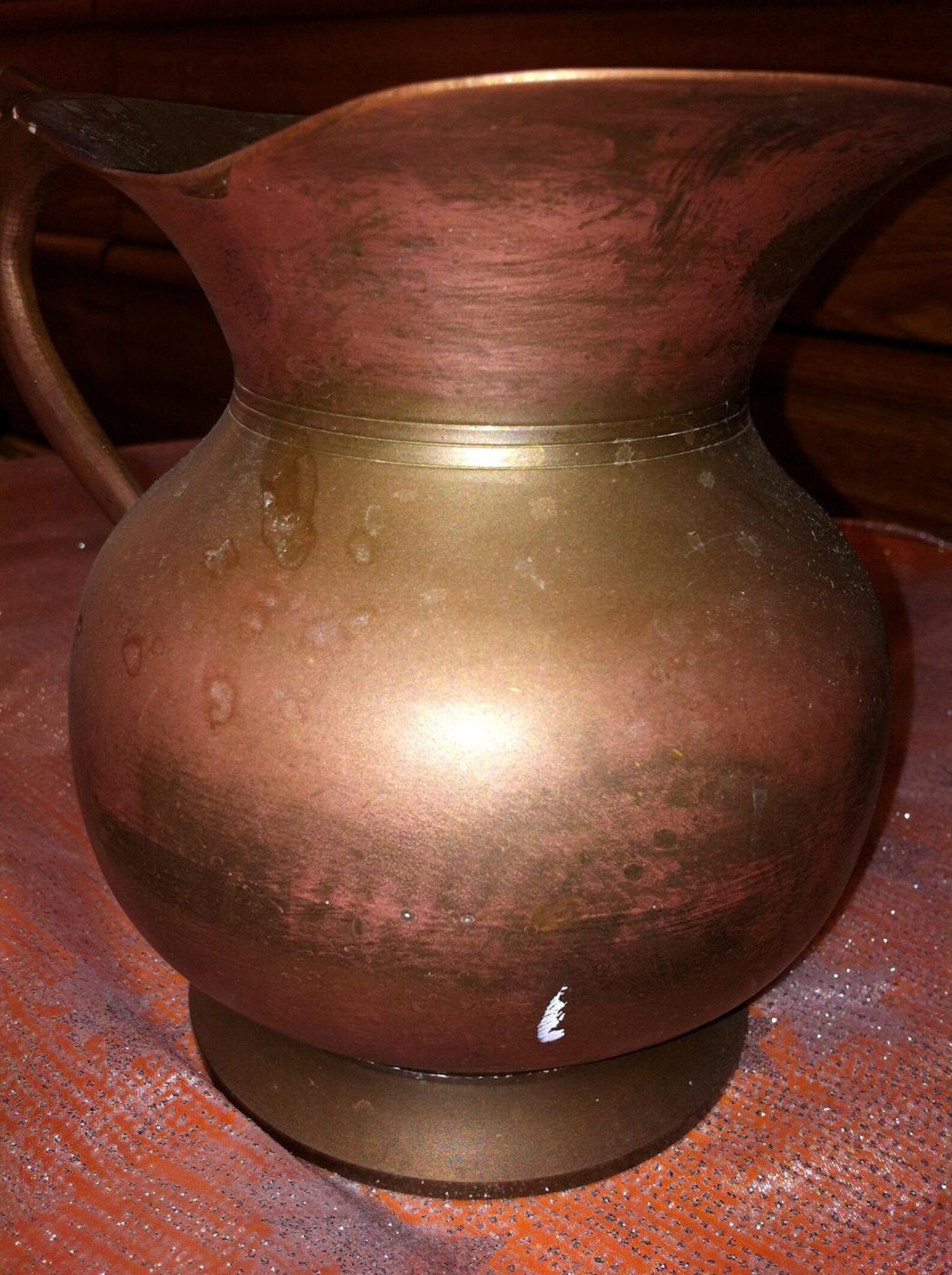 Vintage Bronze Pitcher With Handle, Rustic 1 Lb. 7 Oz., 5 3/4" High X 5 ...