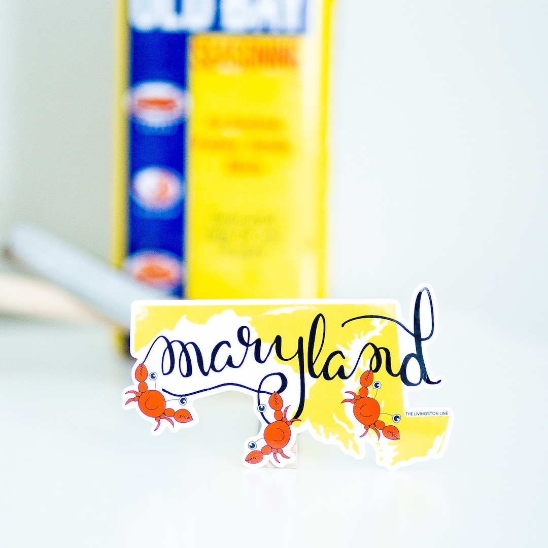 Cute Crab Maryland State Flag Stickers - Etsy