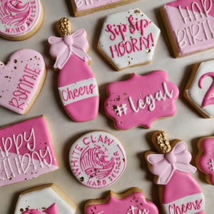 One Dozen 21st Gril Birthday Cookies - Etsy