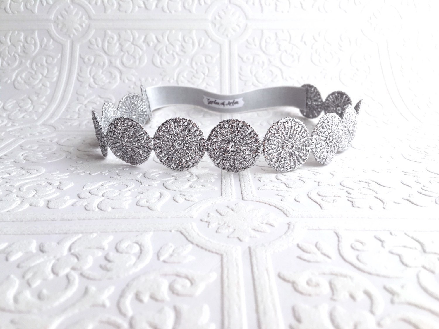 The Silver Metallic Medallion Crown - Etsy