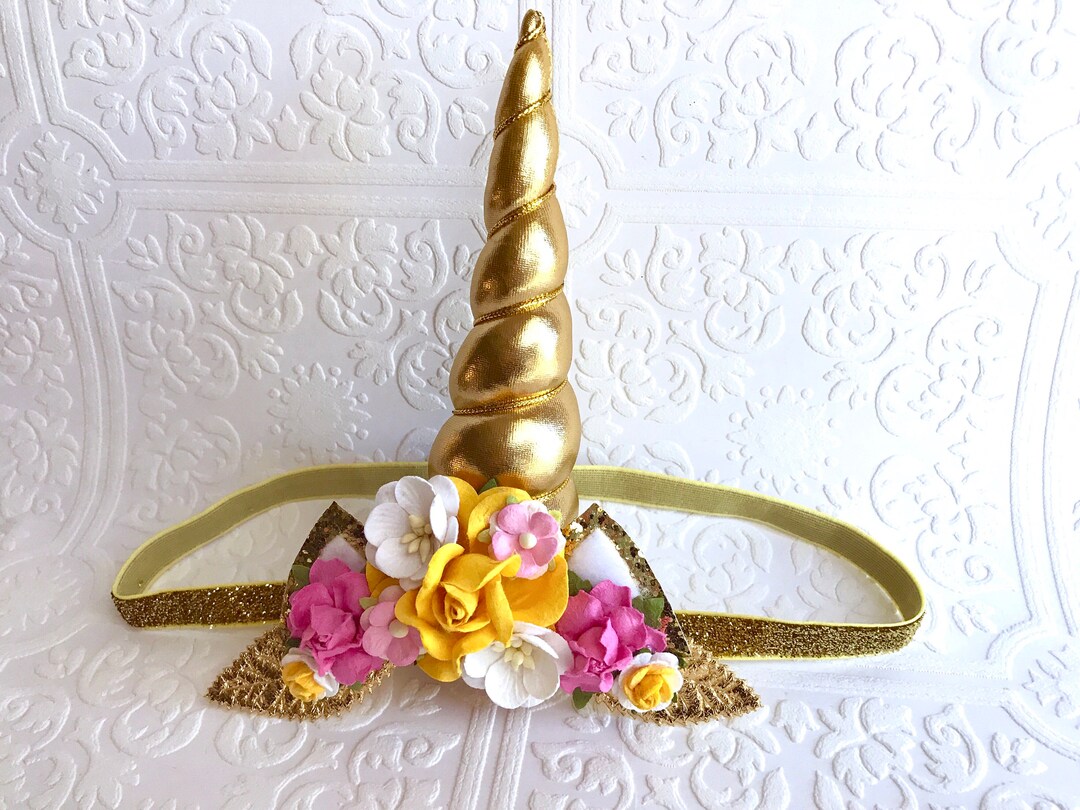 The Buttercup Gold Unicorn Goddess Floral Crown - Etsy