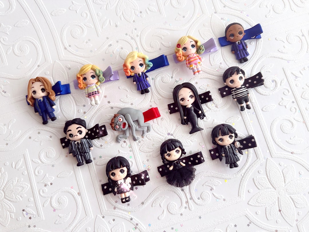 The RTS Family From Wednesday Clay-dorable Collection Headband or Clip ...