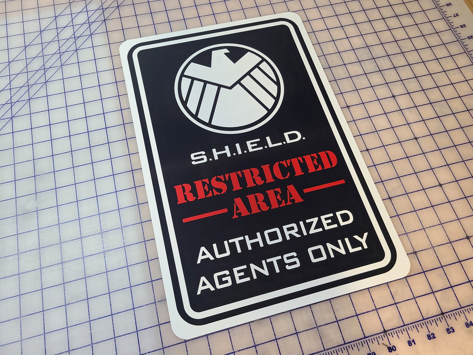 SHIELD Agents Only Indoor Outdoor Aluminum Sign - Etsy