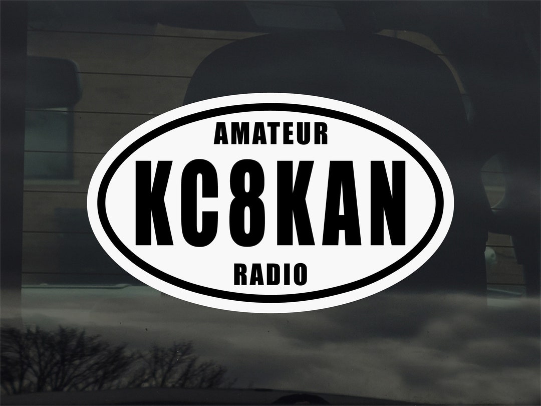 Ham Amateur Radio Oval Call Sign Vinyl Sticker Decal - Etsy