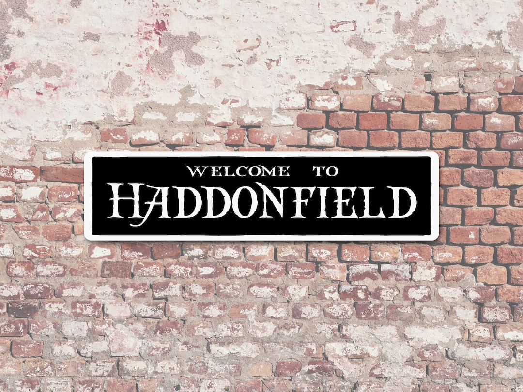 Welcome to Haddonfield 6" X 24" Aluminum Sign Halloween Gift Decor - Etsy
