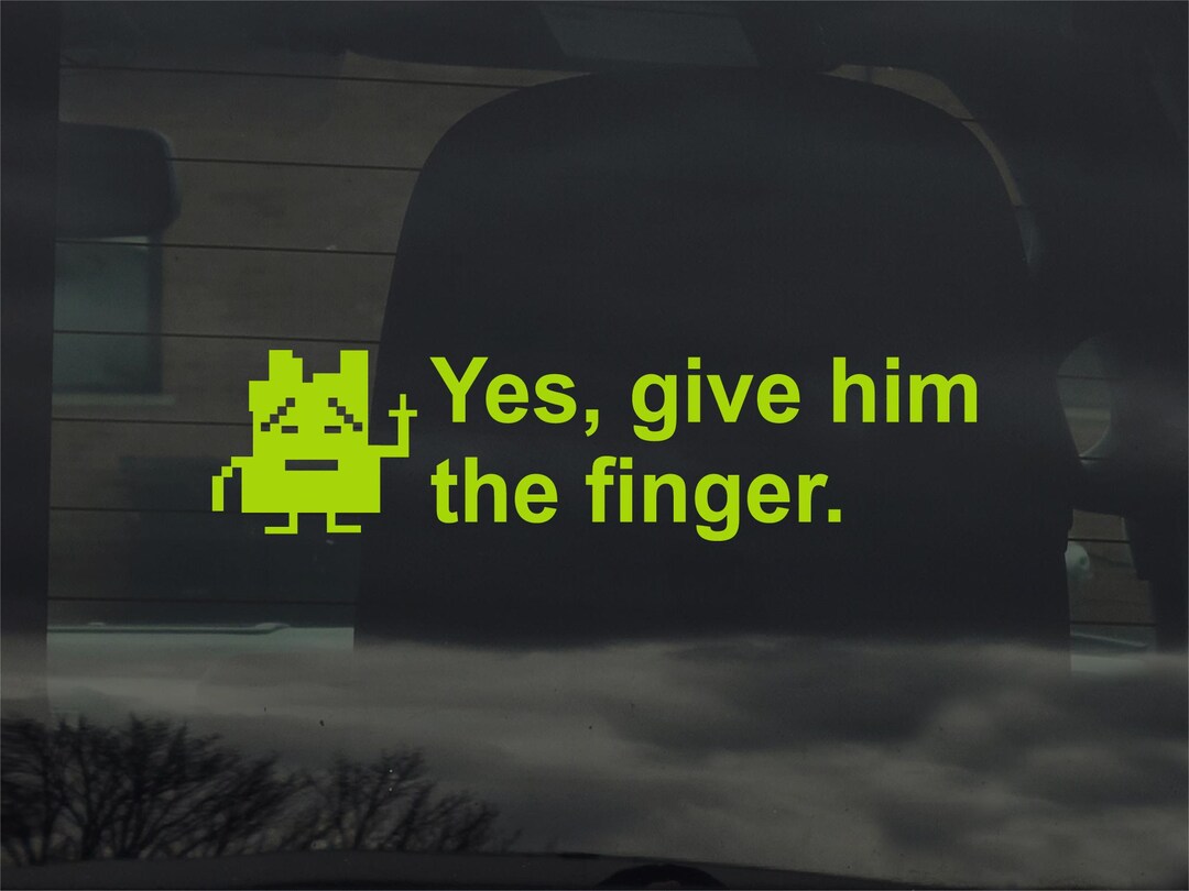 Yes Give Him the Finger Mooninites ATHF Vinyl Sticker Decal for Car ...