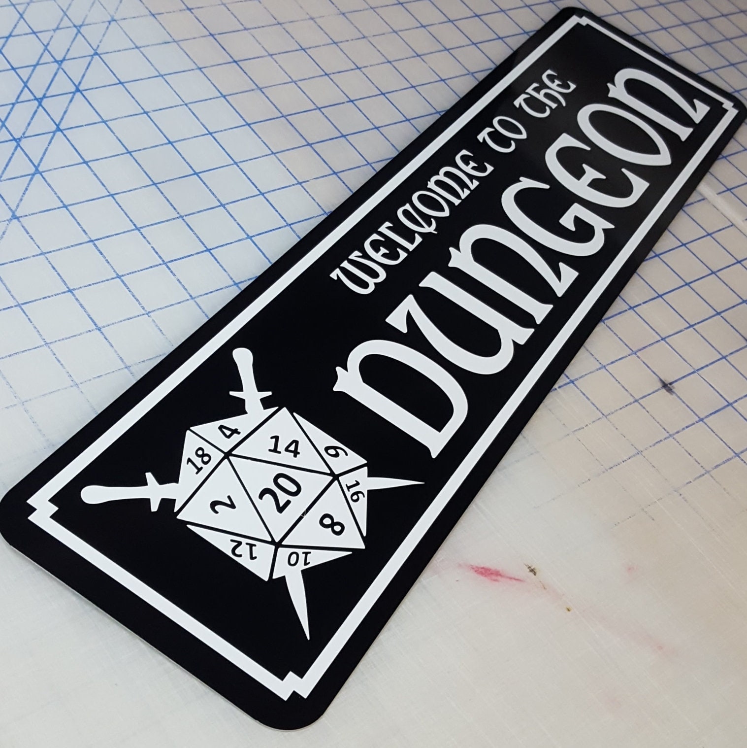Welcome to the Dungeon 6x24 Aluminum Sign Dungeons | Etsy
