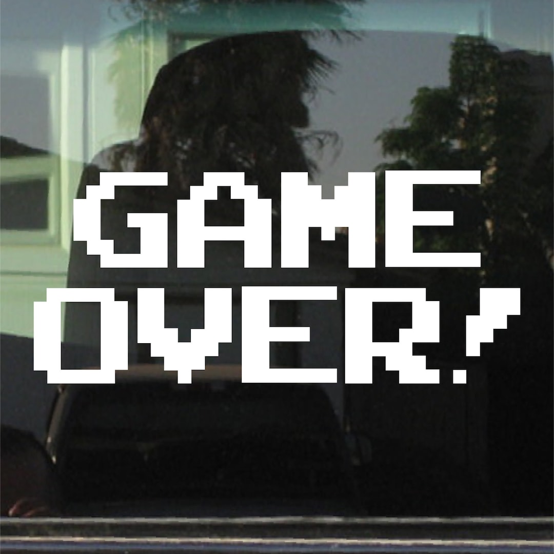 Game Over Video Game 8 Inch Vinyl Sticker Decal - Etsy